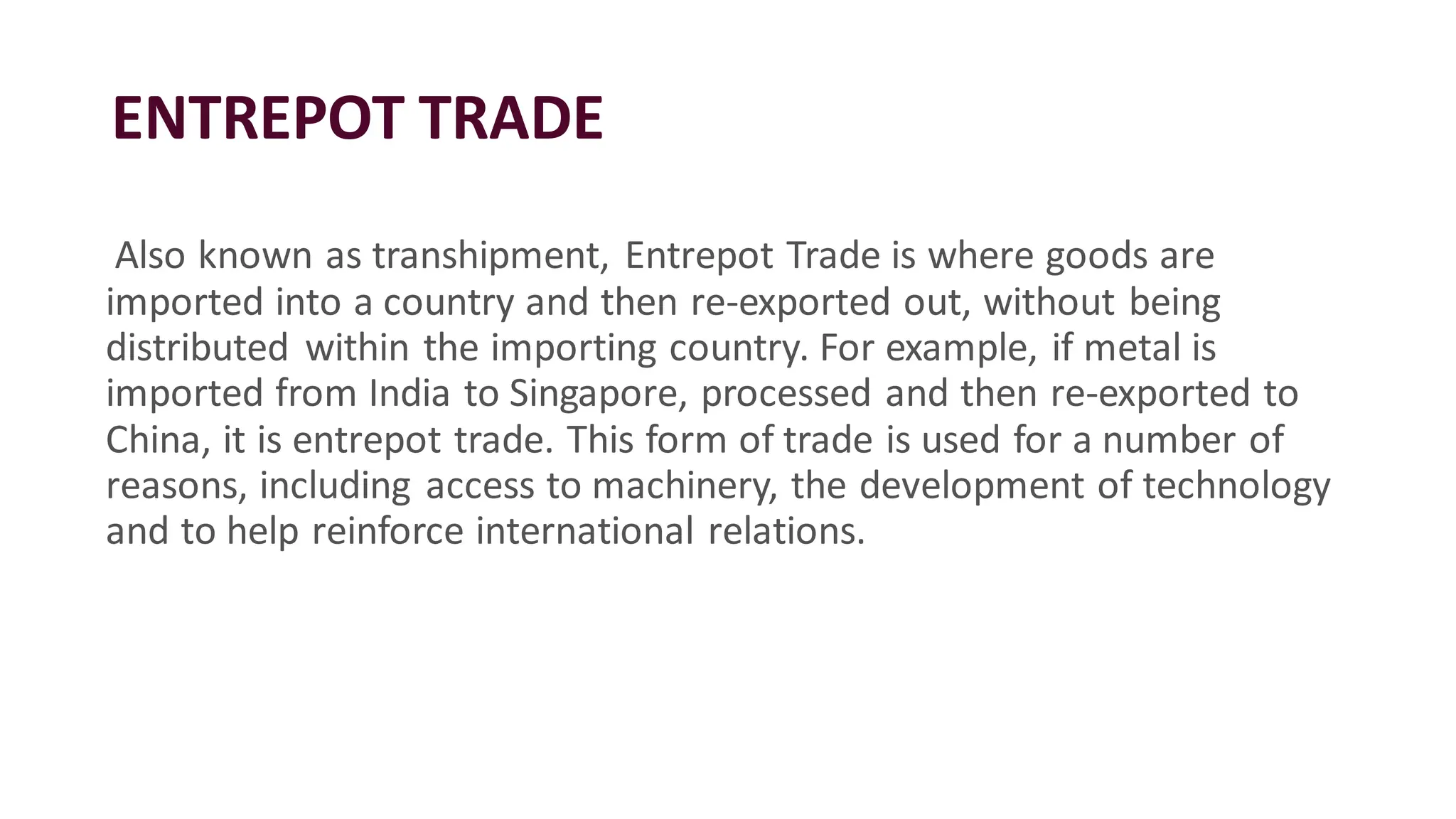 INTERNATIONAL BUSINESS AND TRADE:TYPES OF TRADE | PDF