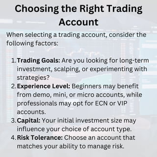 Types of Trading Accounts A Complete Guide for Traders | PDF