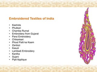 Types of traditional indian textile | PPTX
