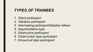 Types of Trainees | PPTX