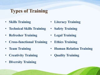 Types of training | PPTX