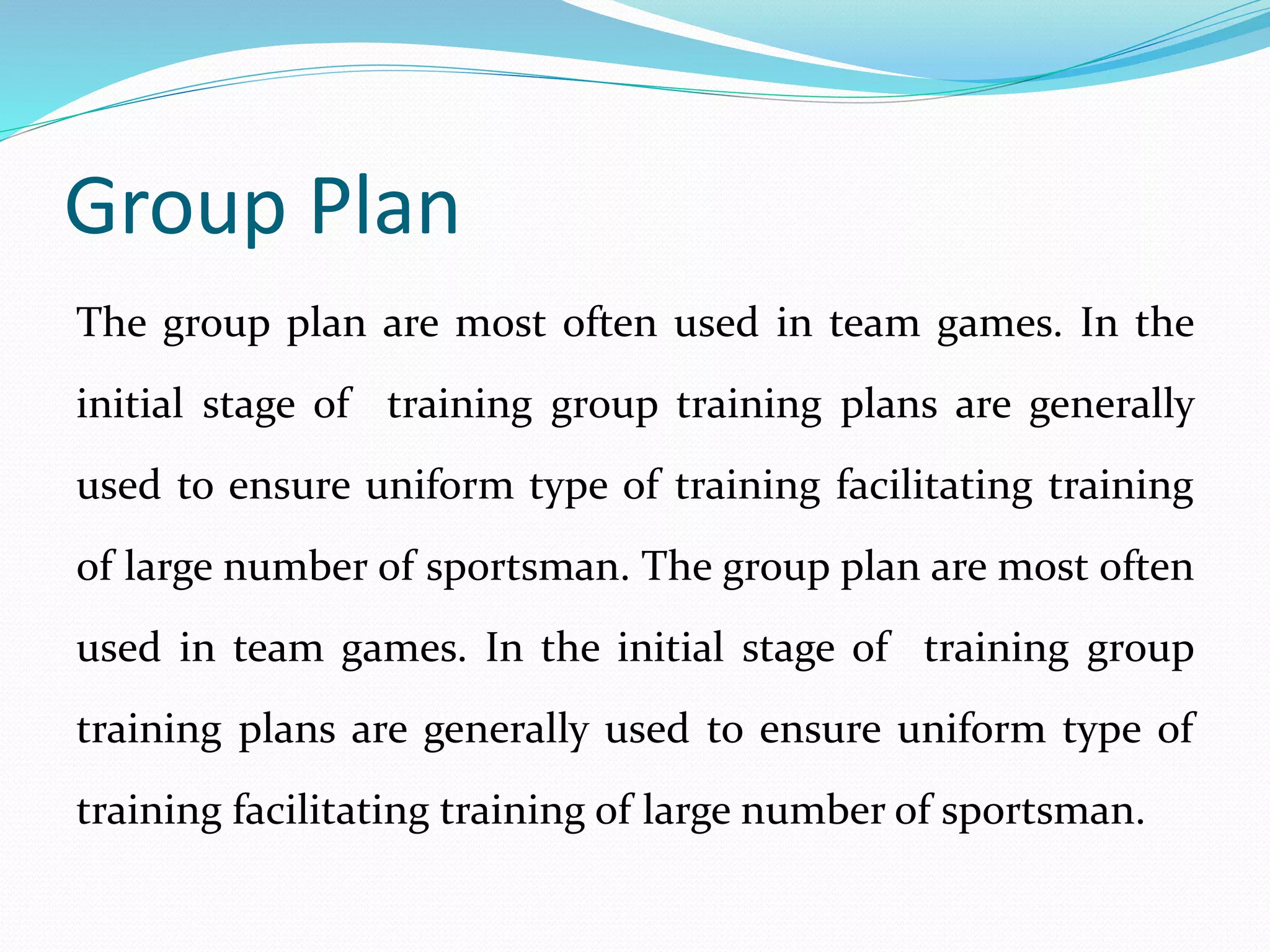 Types of training plans | PPTX