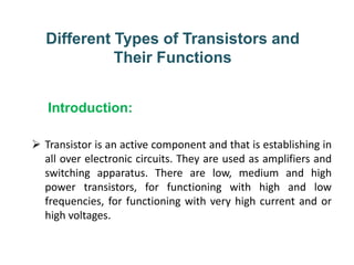 Types of transistors | PPT