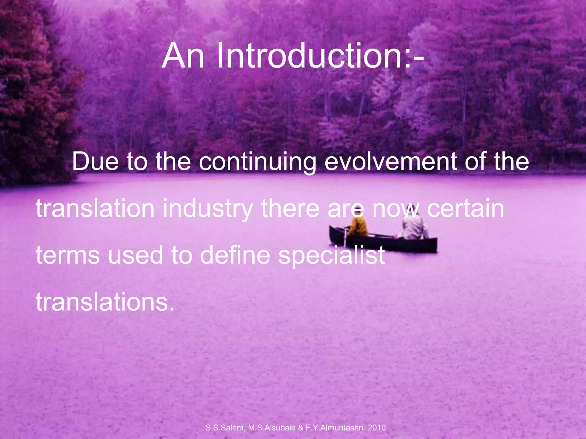 Types of translation | PPTX