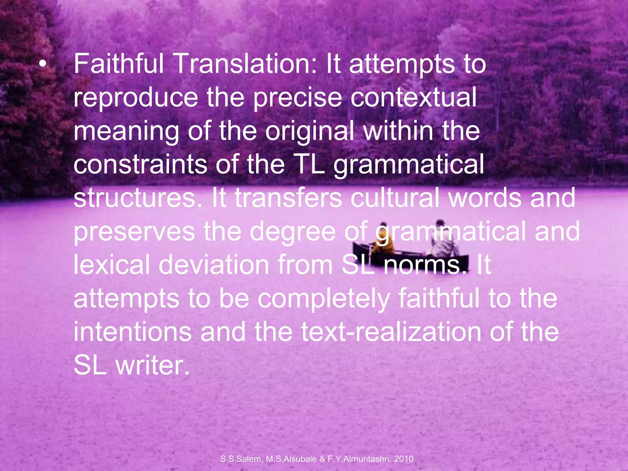 Types of translation | PPTX