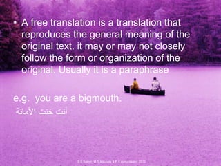 Types of translation | PPTX
