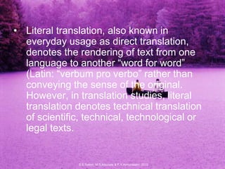 Types of translation | PPTX