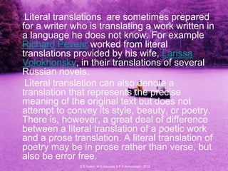 Types of translation | PPTX