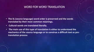 Types of translation | PPTX