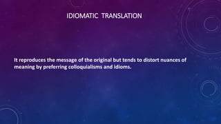 Types of translation | PPTX