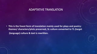 Types of translation | PPTX