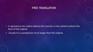 Types of translation | PPTX