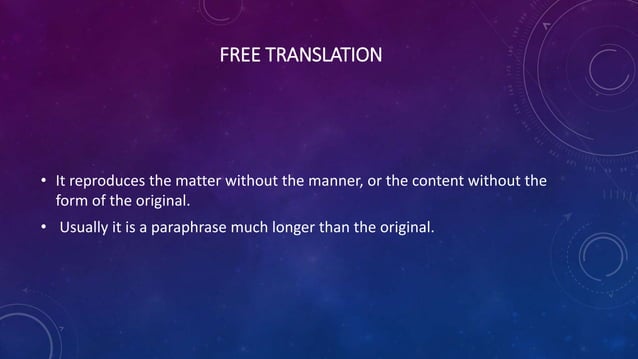 Types of translation | PPTX