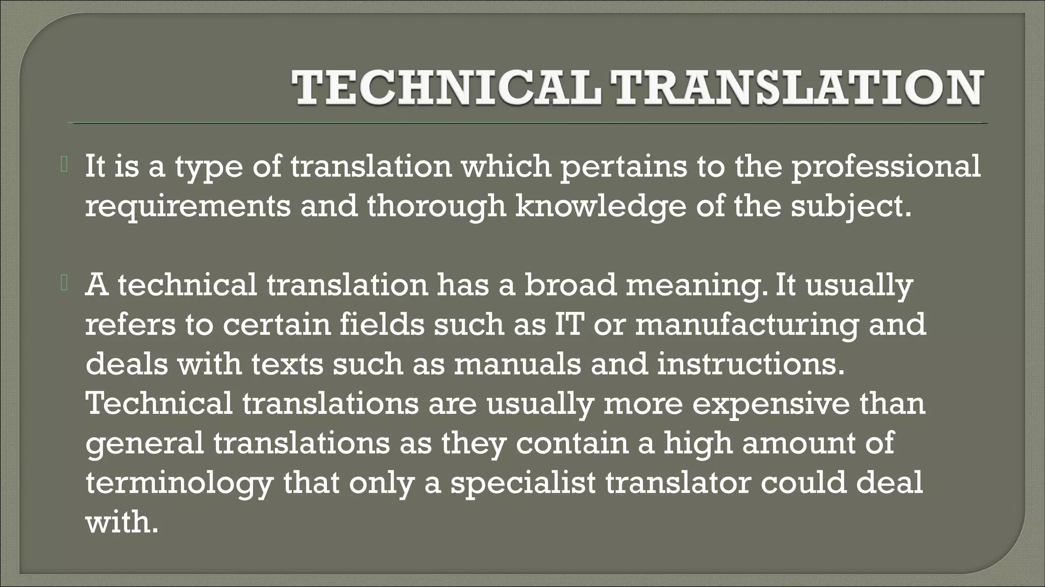Types of translation | PPT