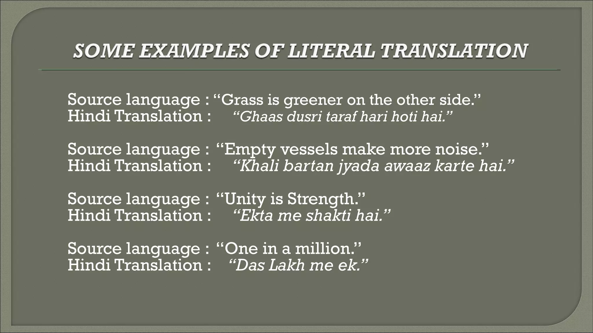 Types of translation | PPT