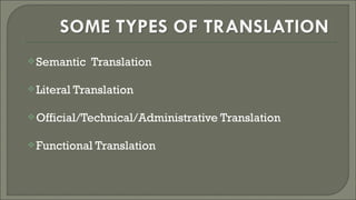 Types of translation | PPT
