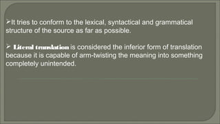 Types of translation | PPT