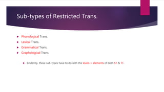 Types of translation | PPSX