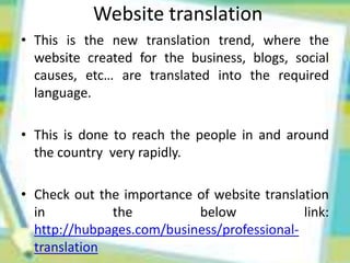Types of translation services and their role | PPTX