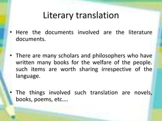 Types of translation services and their role | PPTX