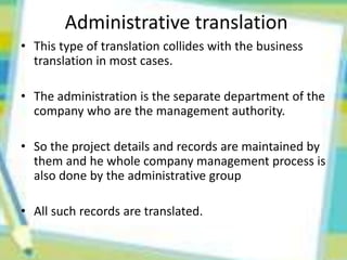 Types of translation services and their role | PPTX