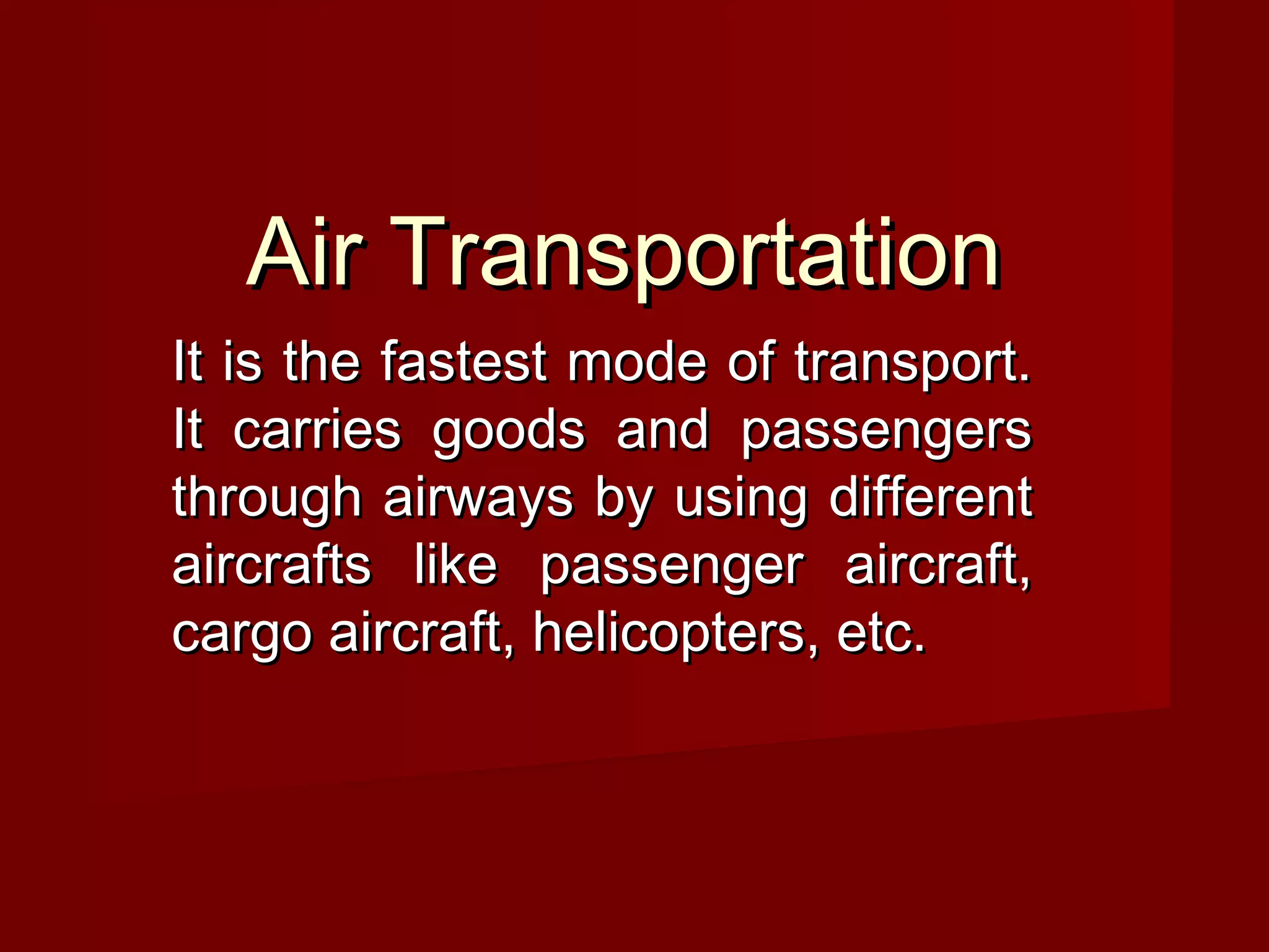 Types of transportation | PPT