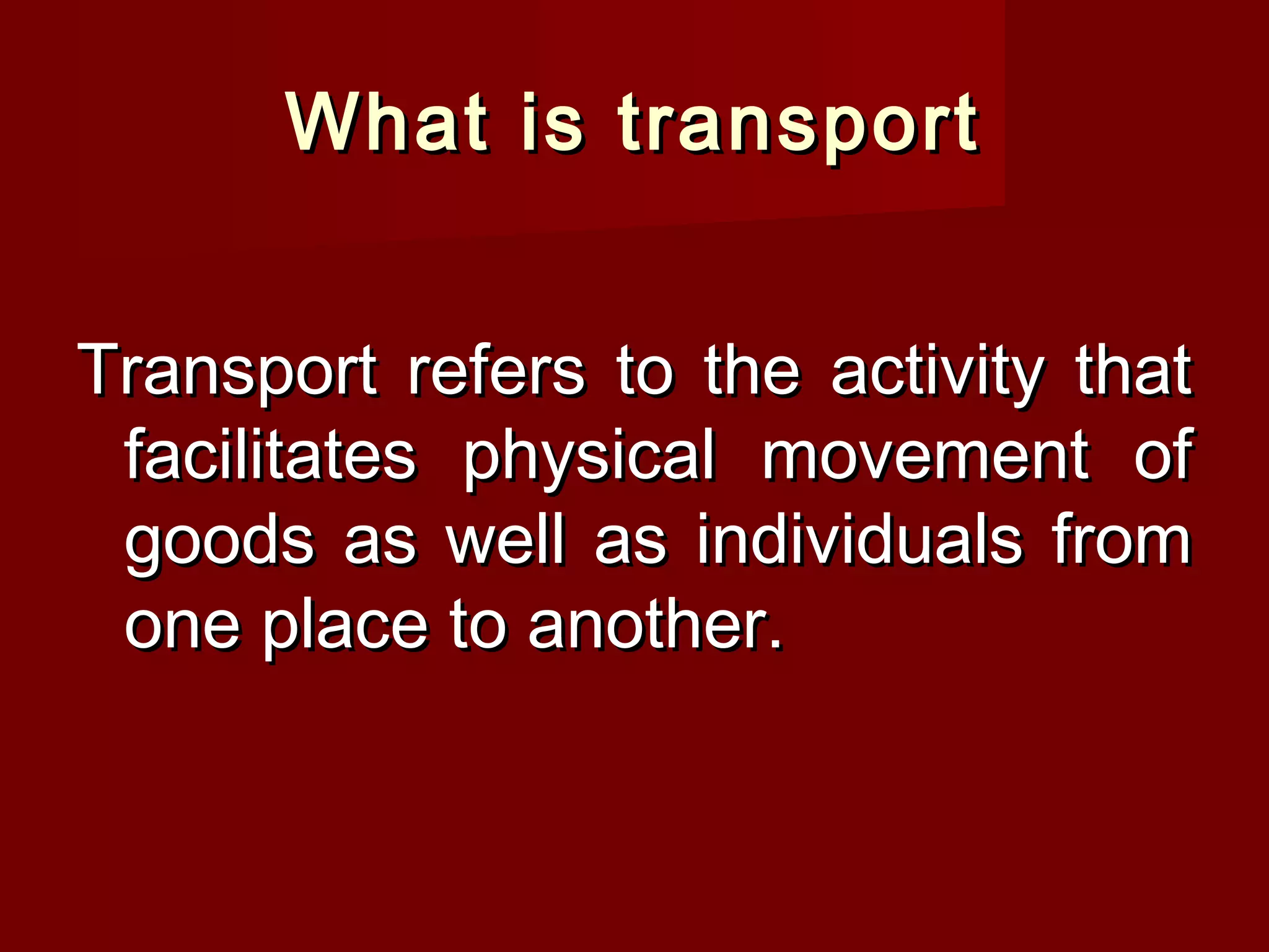 Types of transportation | PPT