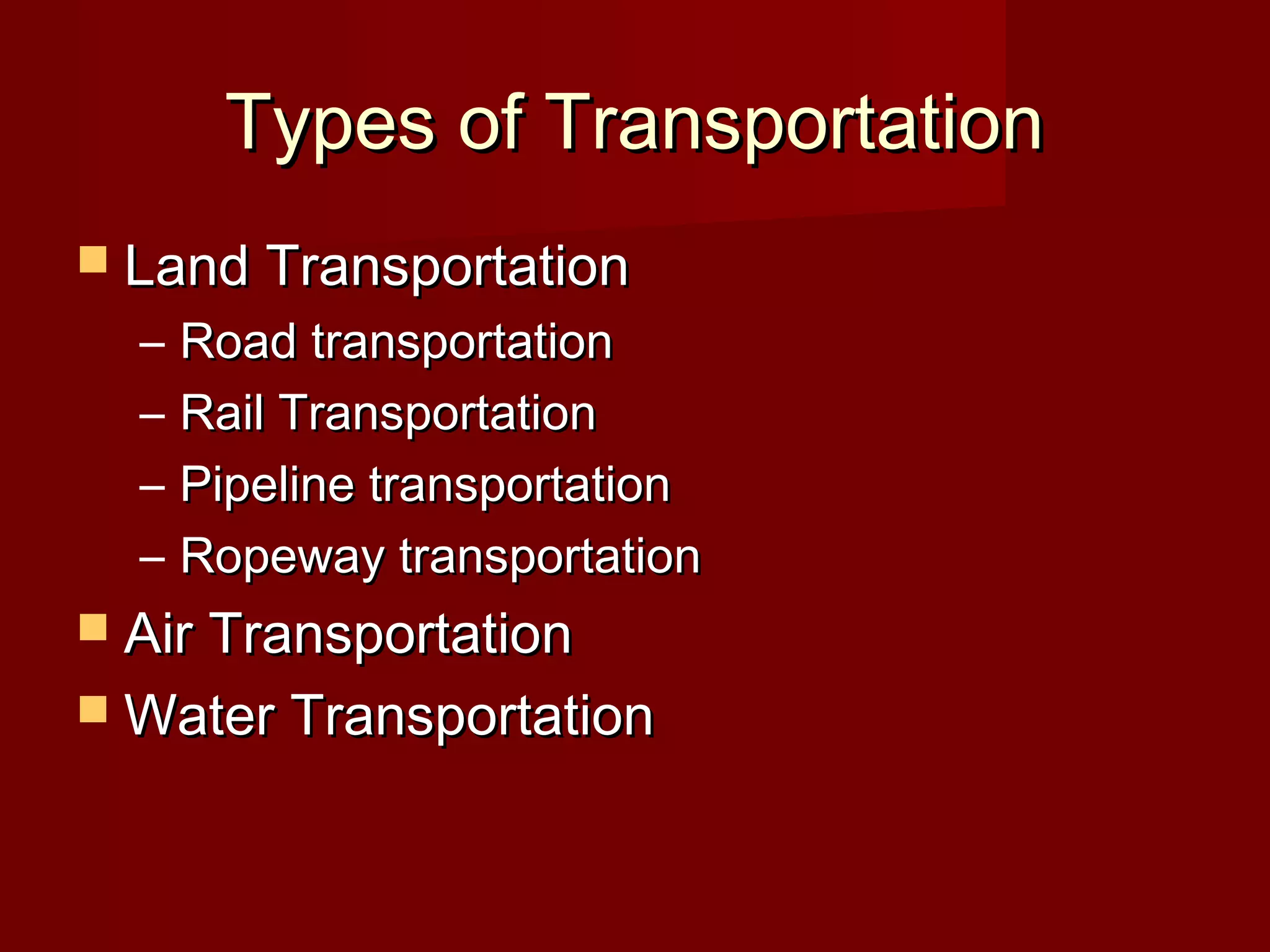 Types of transportation | PPT