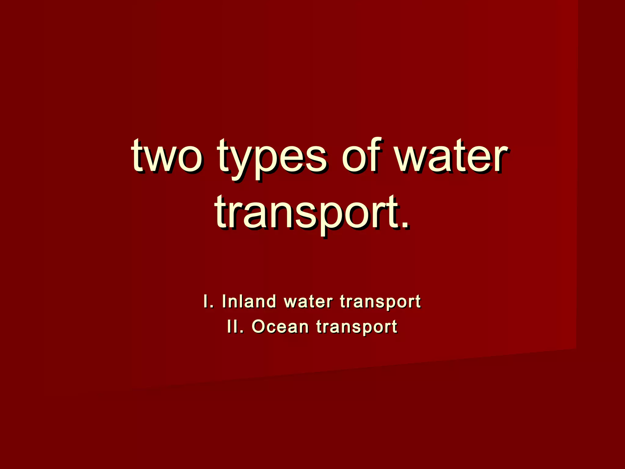 Types of transportation | PPT