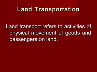 Types of transportation | PPT