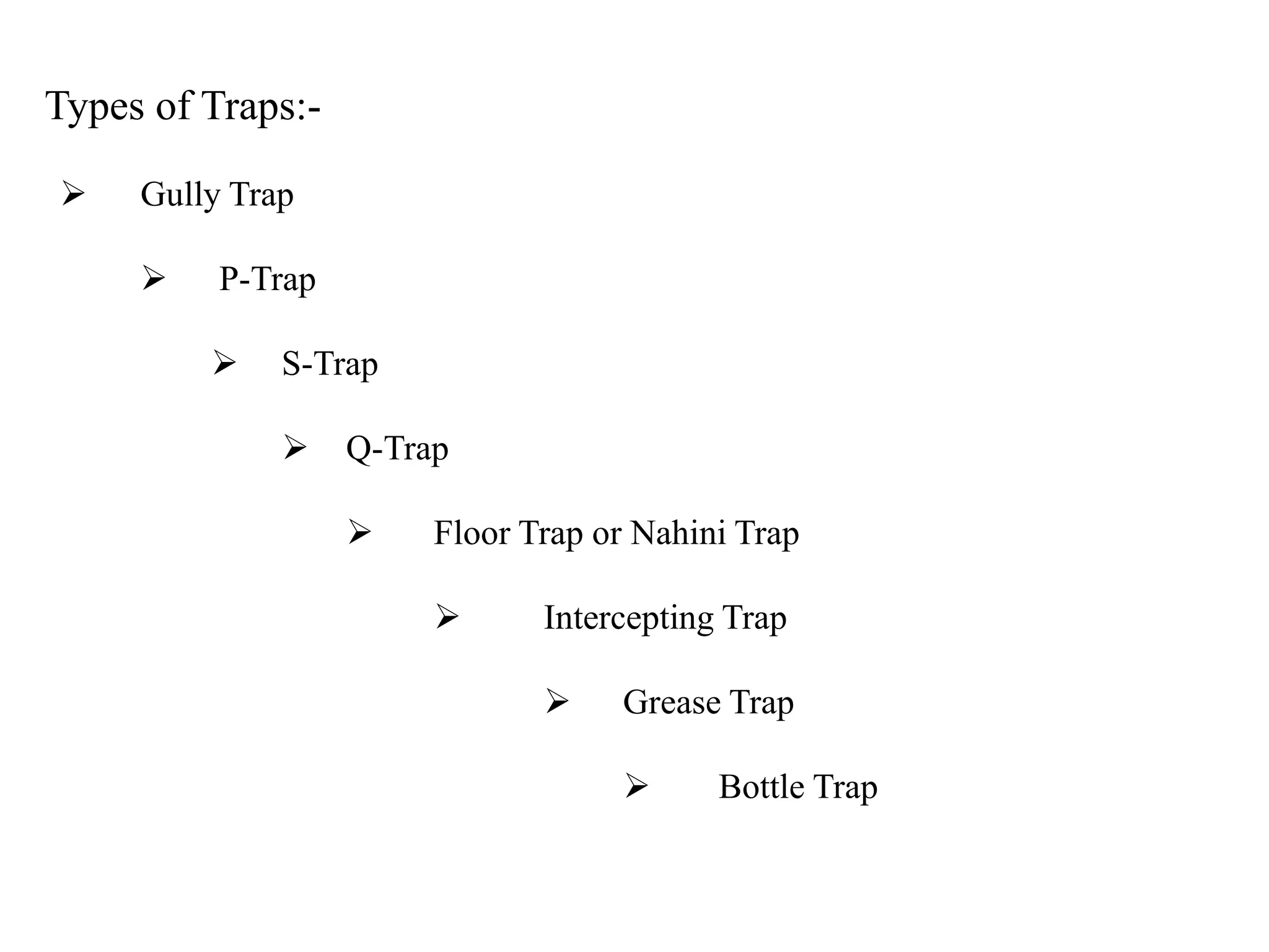 Types of traps used in house plumbing | PPTX