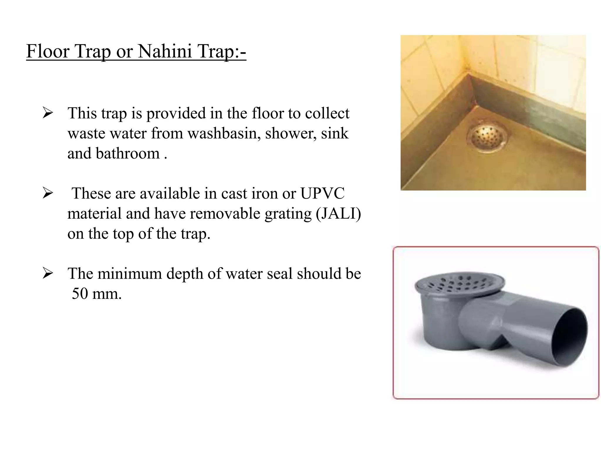 Types of traps used in house plumbing | PPTX