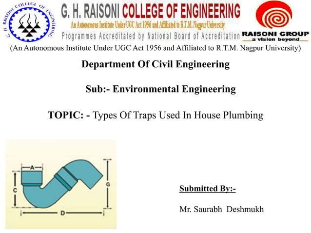 Types of traps used in house plumbing | PPTX
