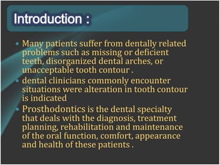Types of treatments in patients who need oral rehabilitation | PPT