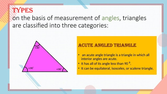 types of triangle based on their sides and angles. | PPTX | Geography ...