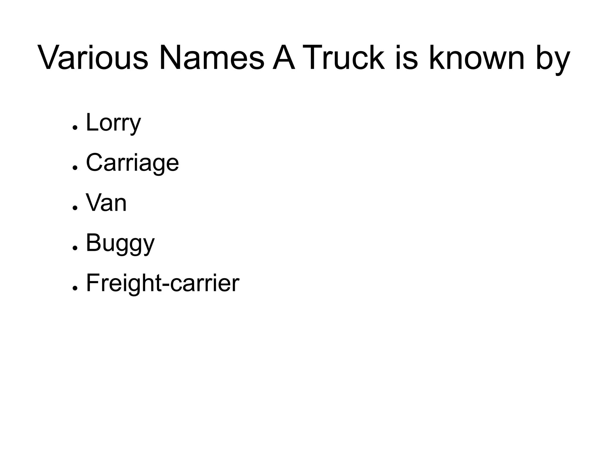 Types of truck | PPT