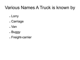 Types of truck | PPT
