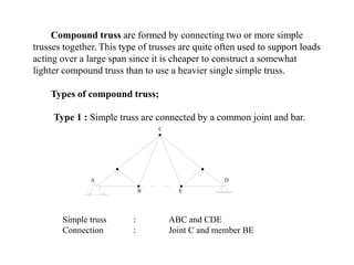 Types of truss, substitute member | PPTX