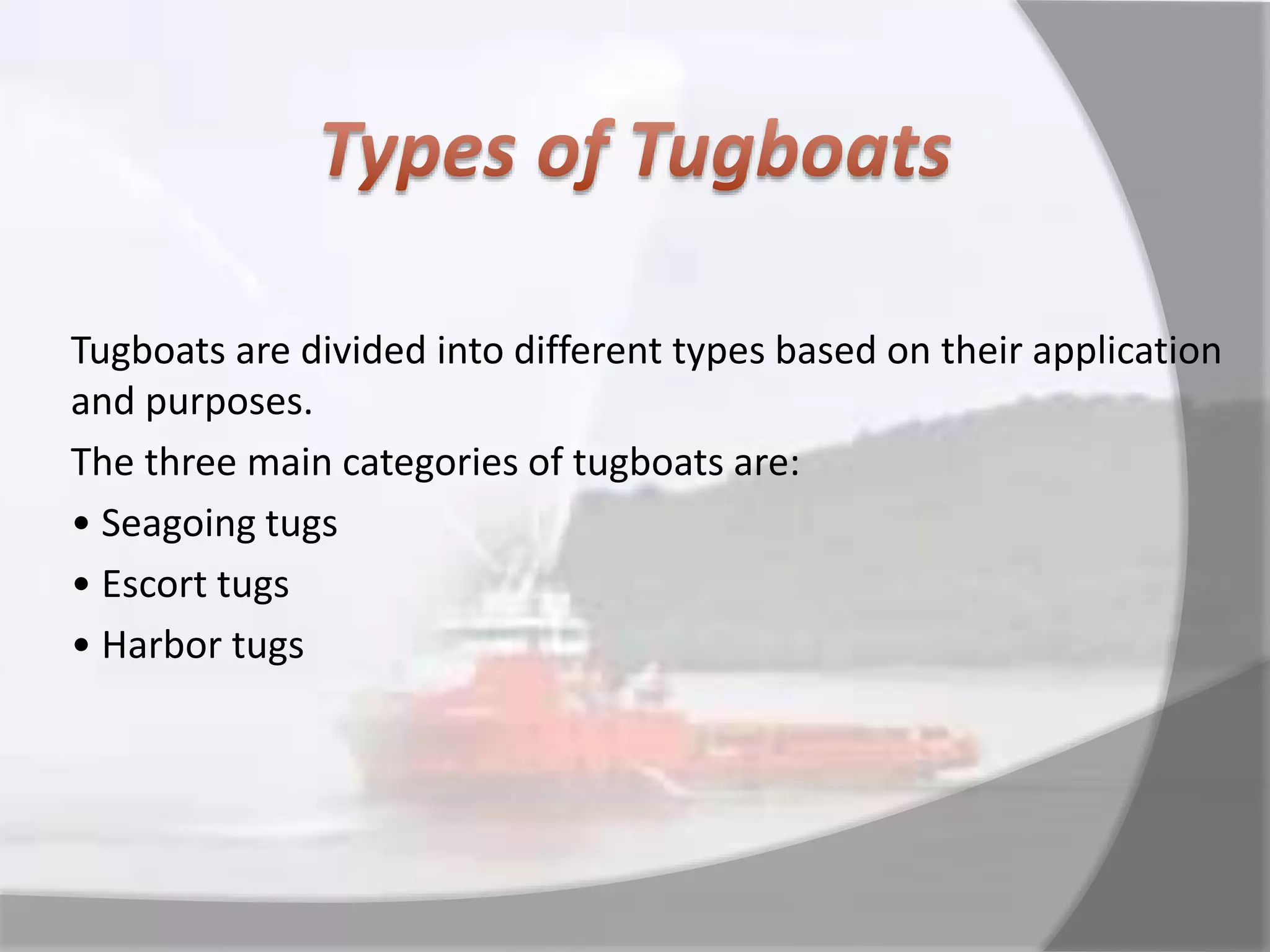 Types of Tugboats and Their Uses | PPTX