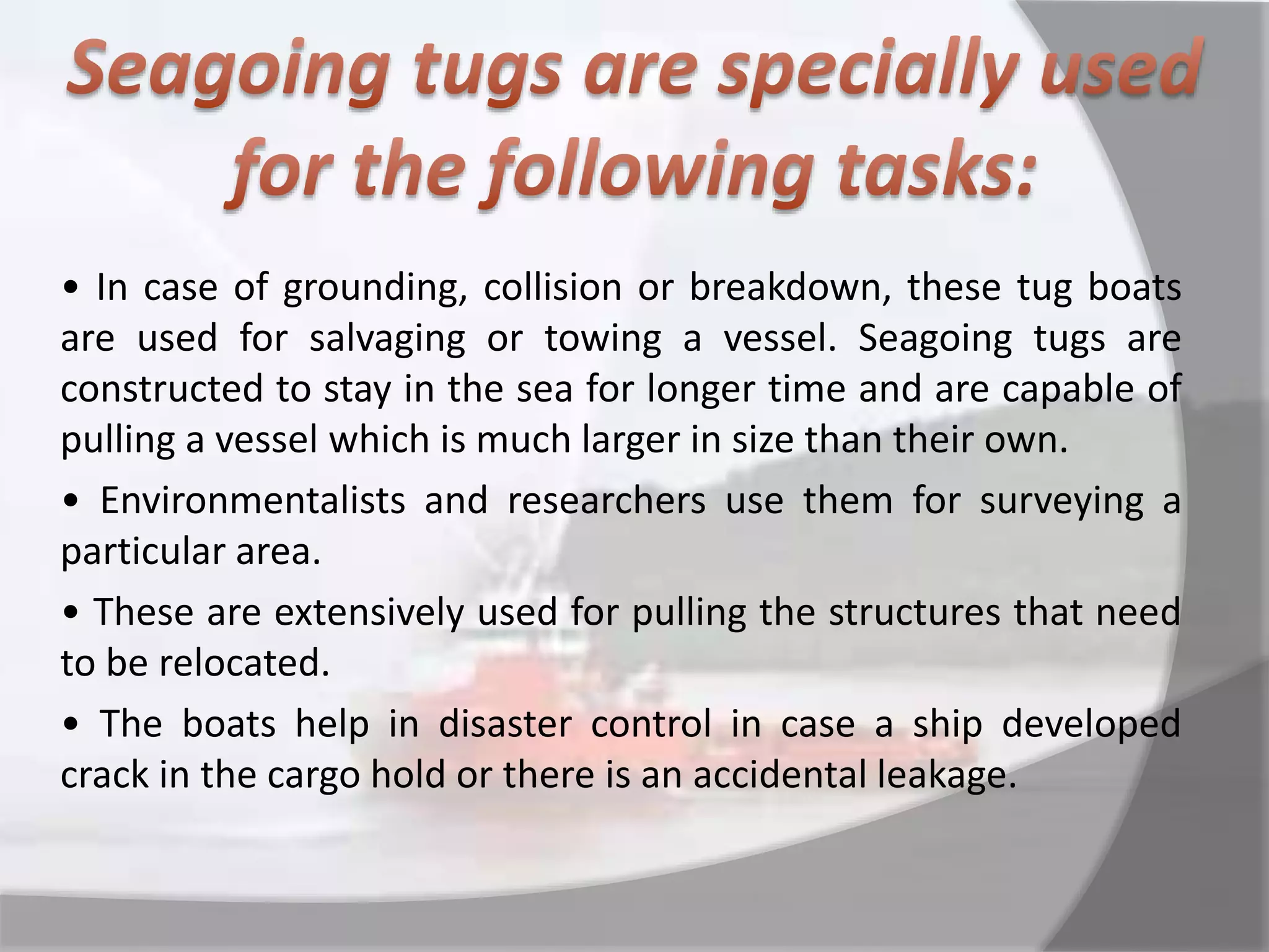 Types of Tugboats and Their Uses | PPTX