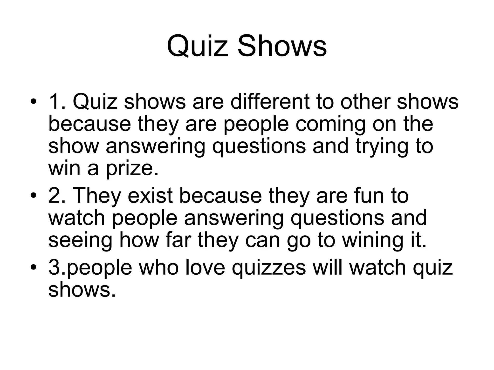 Types of tv shows | PPT