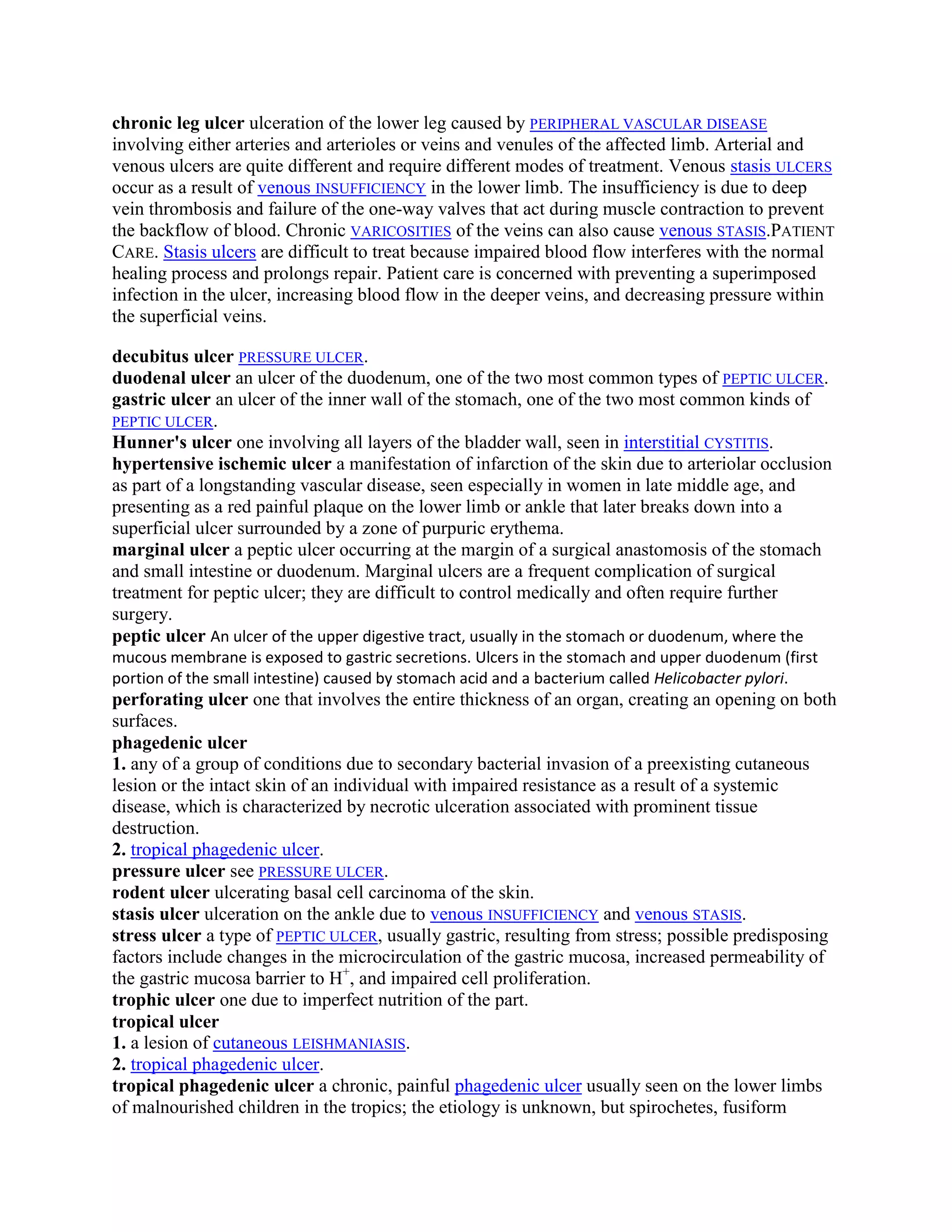 Types of ulcers | DOCX