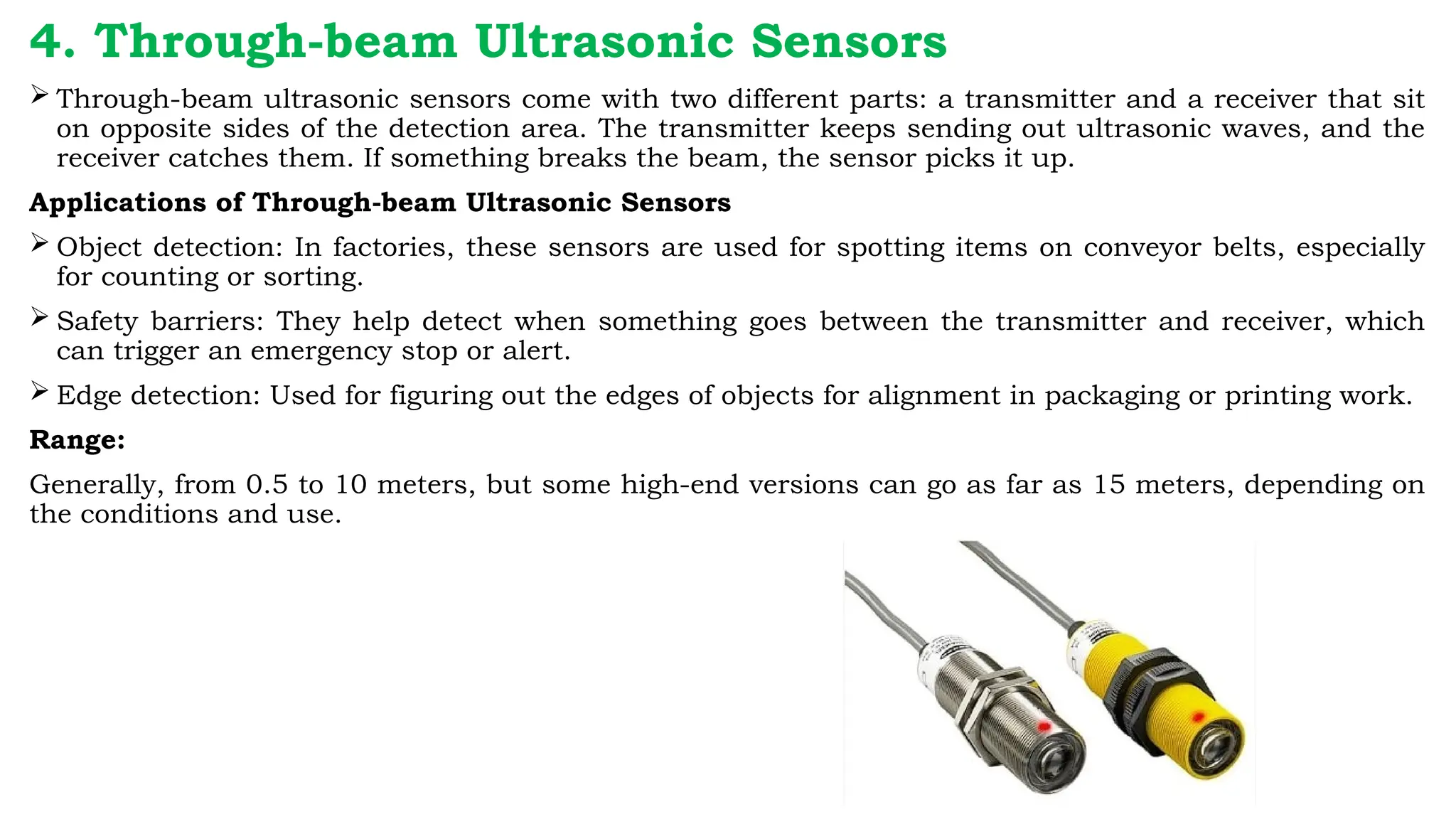 Types of Ultrasonic Sensors and their uses | PPTX