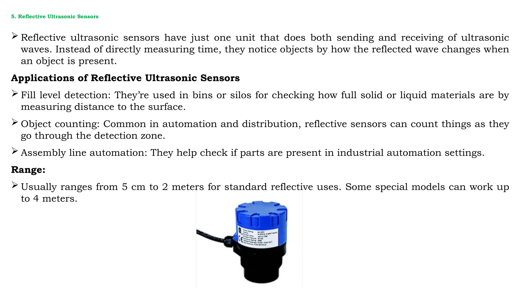 Types of Ultrasonic Sensors and their uses | PPTX
