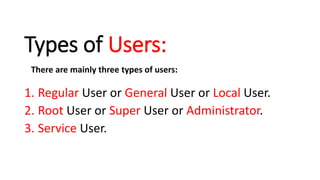 Types of users. | PPTX