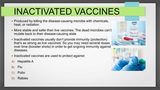 Types of vaccines | PPTX | Infectious Diseases | Diseases and Conditions