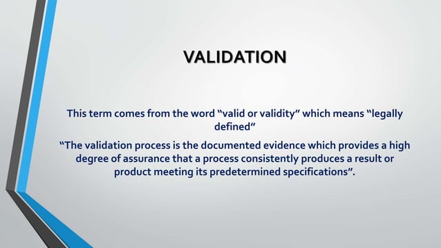 Types of Validation & its Aspects PPT.pptx | Chemistry | Science