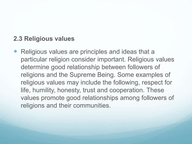 Types of values | PPTX | Religion & Spirituality