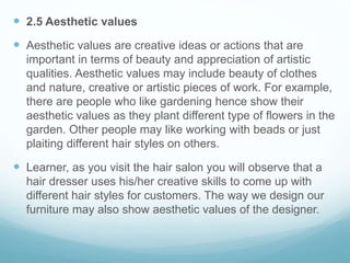 Types of values | PPTX