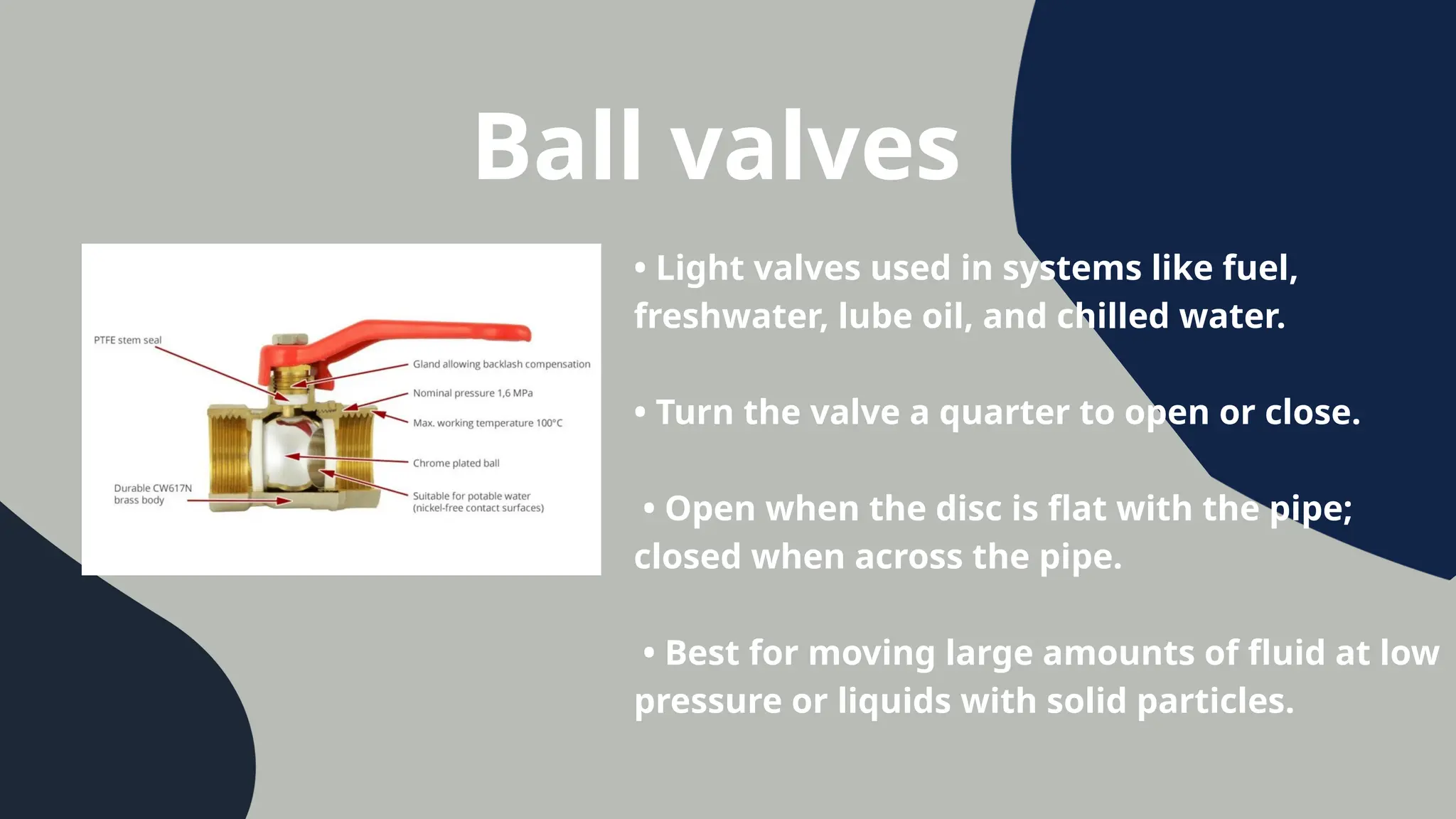 Types of valves used onboard ship presentation | PPTX